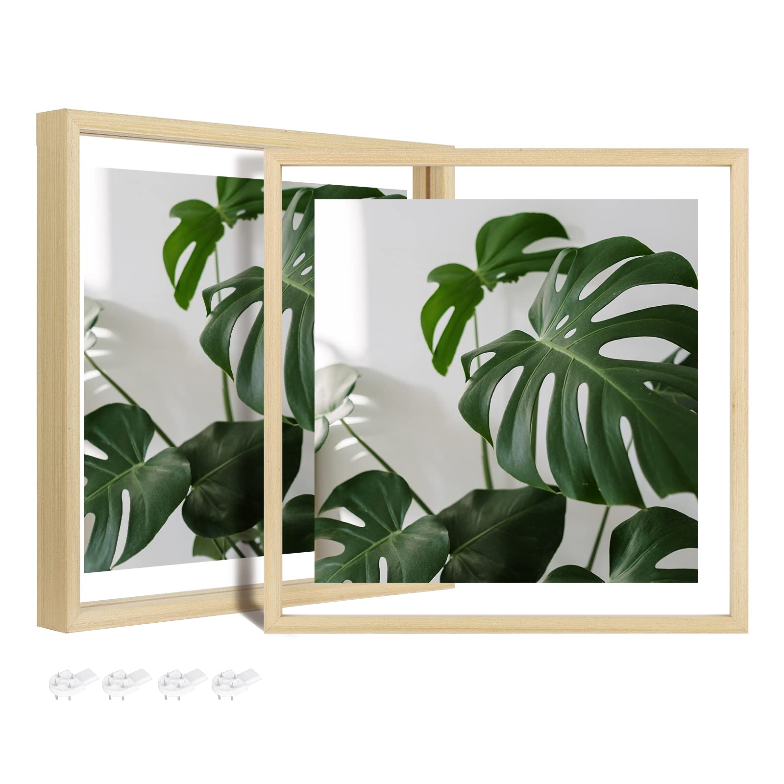 Amazon.com - Egofine 12x12 Floating Frames Set of 2, Double Glass ...