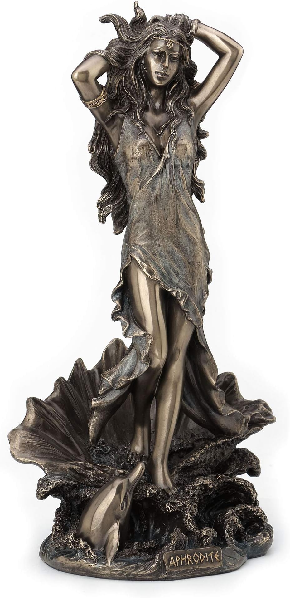 Amazon.com: Veronese Design Bronzed Aphrodite with Doves on Scallop ...