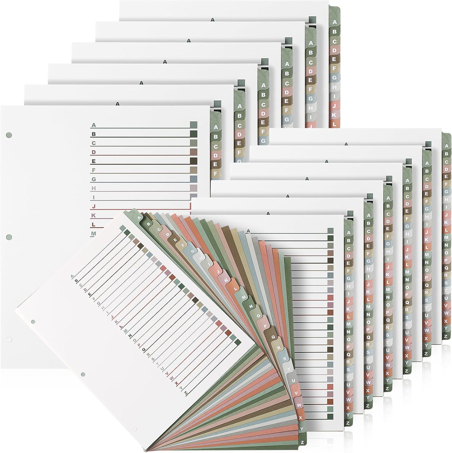 Amazon.com : Jetec 12 Sets A-Z Tab Dividers with Tabs Bulk, A4 Alphabet ...