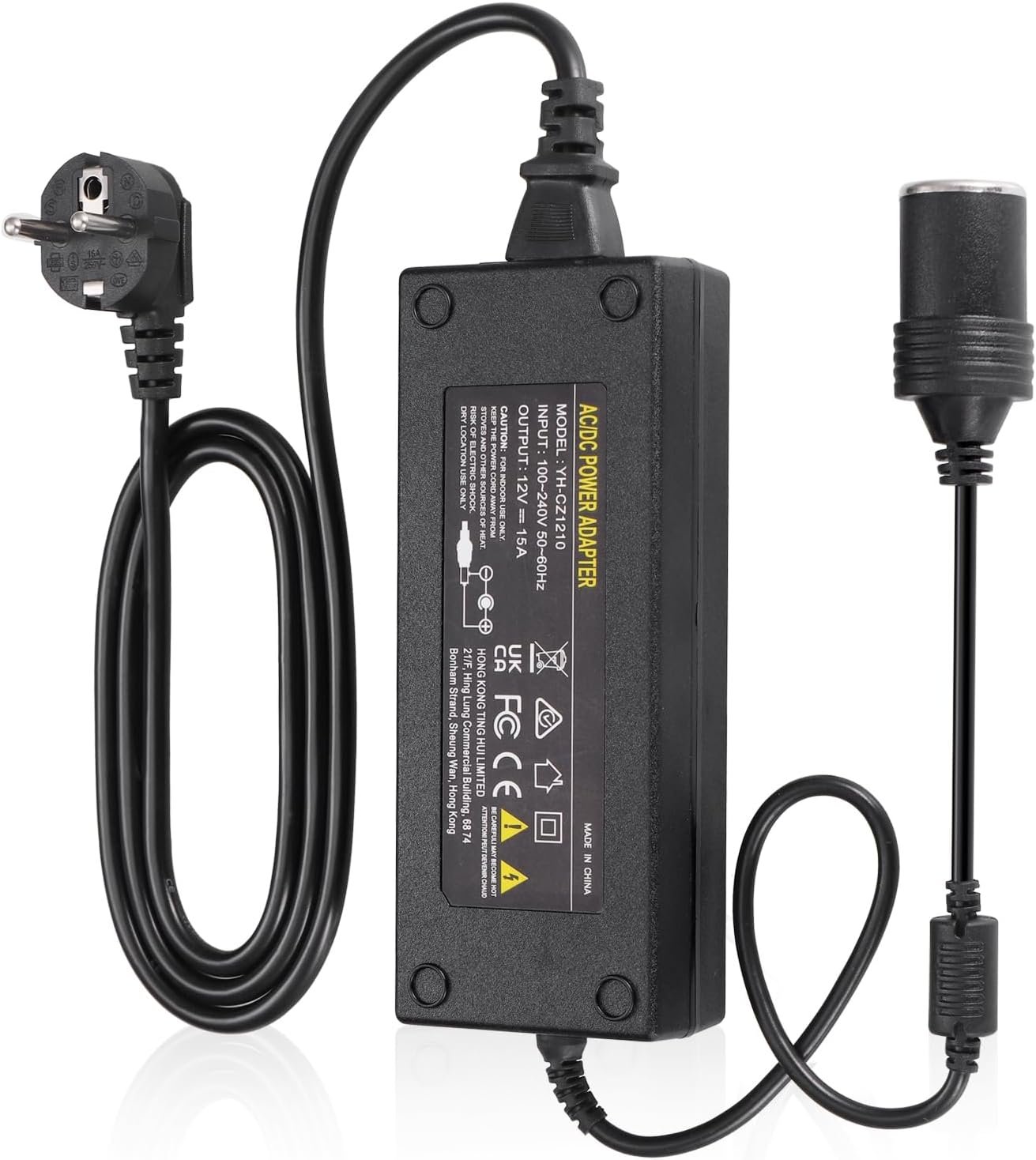 Convertisseur de Tension 220V à 12V : Adaptateur Secteur 180W/15A pour ...
