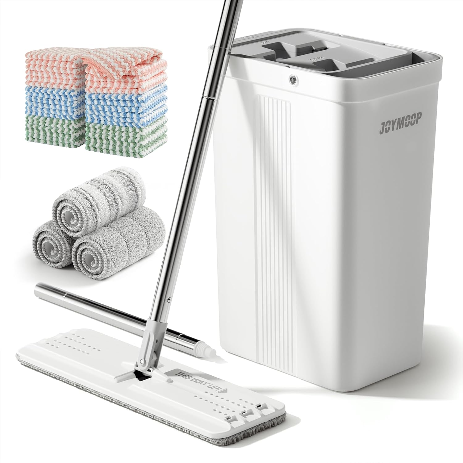 Amazon.com: JOYMOOP Mop and Bucket with Wringer Set with Microfiber ...