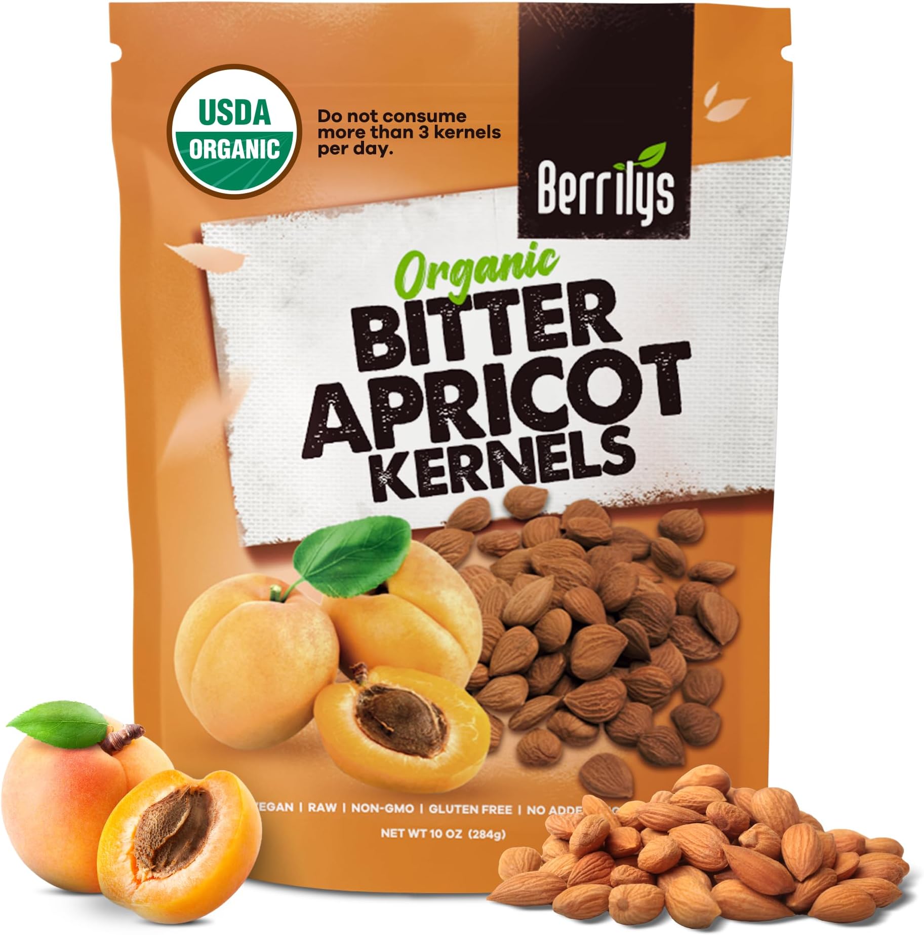 Amazon.com : Berrilys Organic Bitter Apricot Kernels - USDA Certified ...