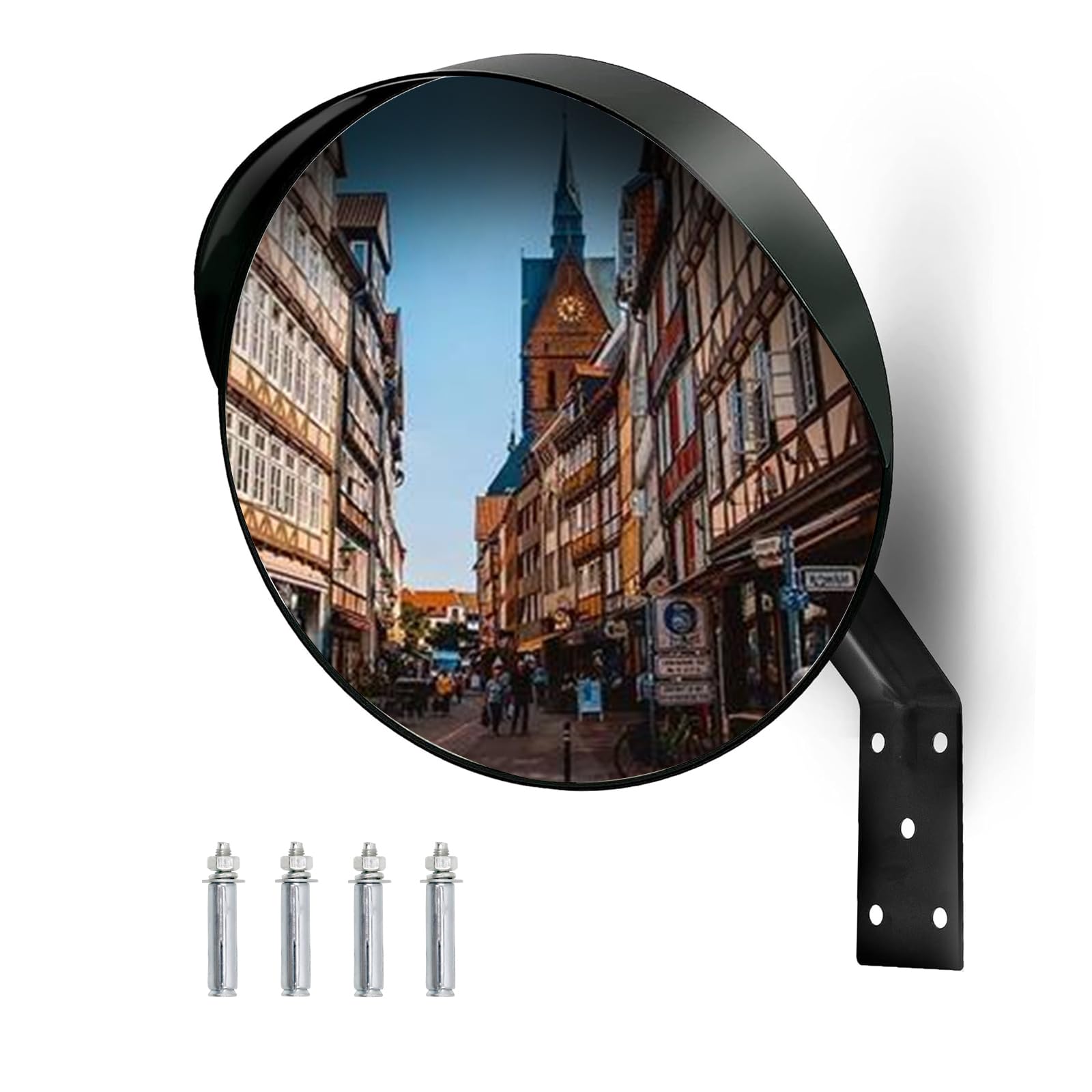 Amazon.com: CNQLIS 12 Inch Convex Mirror Outdoor with Adjustable Wall ...