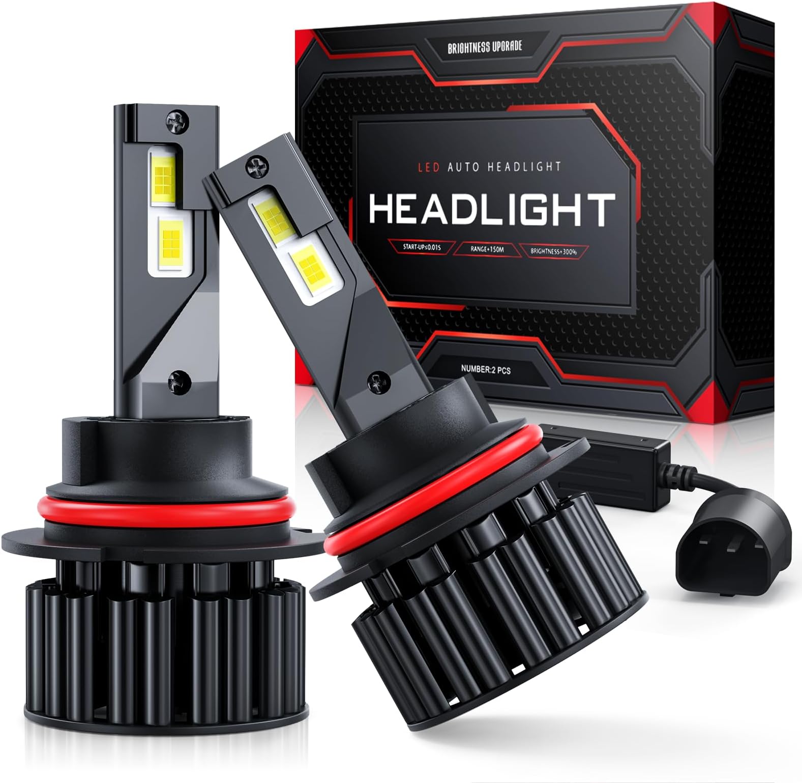 LIGUTEC Focos de Faros Delanteros LED 9007 Kit de Conversión,16000LM ...