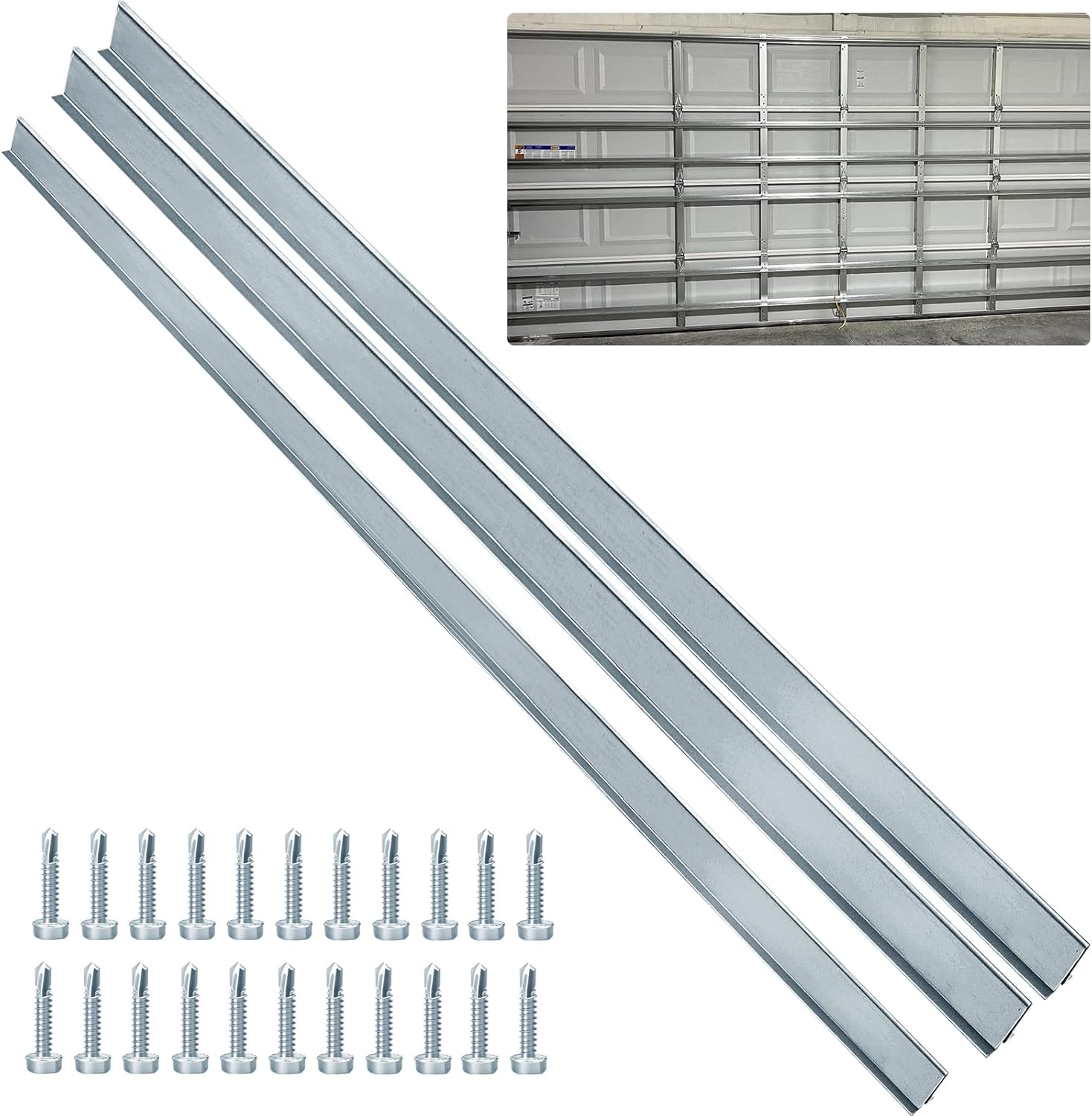 LAJIAOZ Heavy Duty Garage Door Reinforcement Struts - Ultimate ...