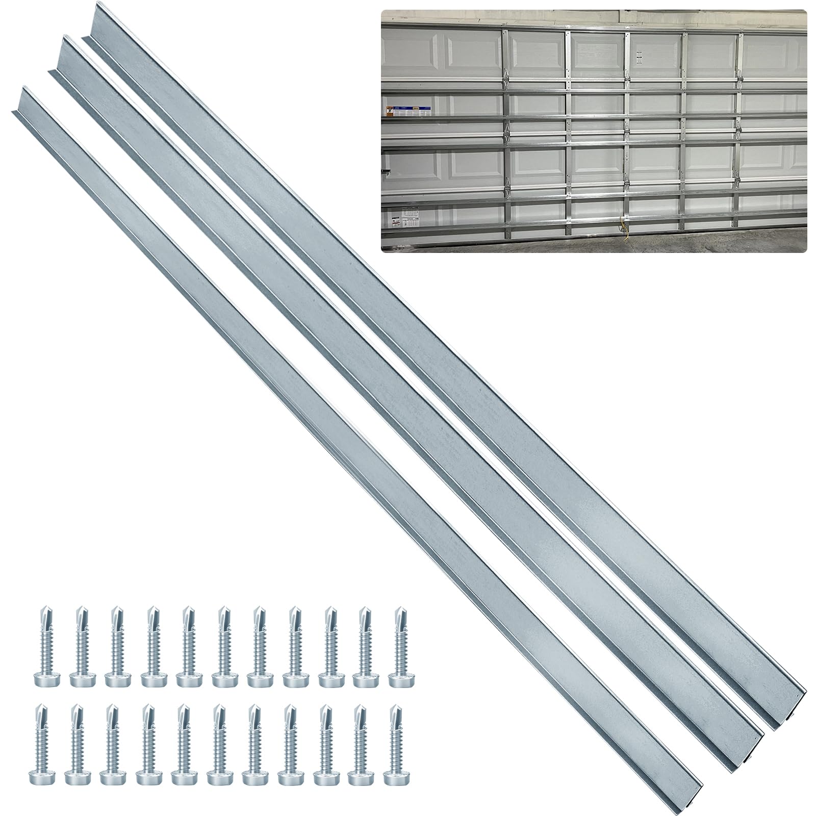 LAJIAOZ Heavy Duty Garage Door Reinforcement Struts - Ultimate ...