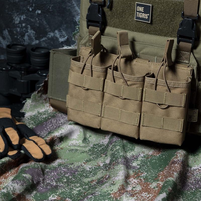 Snapklik.com : Tactical Magazine Pouch, MOLLE Triple Mag Pouches For M4 ...