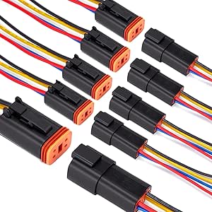 Amazon.com: Laisomeke 4 Pin Electrical Connector, Male Female Plug ...