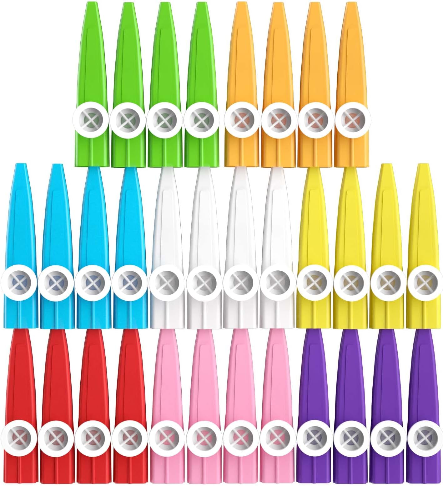 Amazon.com: 32 pcs 8 Colors Plastic Kazoos Musical Instruments for ...