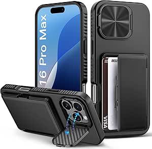 Amazon.com: BXYJY for iPhone 16 Pro Max Case Wallet, Built-in Card Holder (4-5 Cards), Camera ...