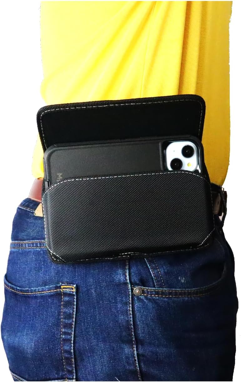 Amazon.com: Mgbca Nylon Phone Pouch for iPhone 16 Plus, 15 14 8 7 6 ...