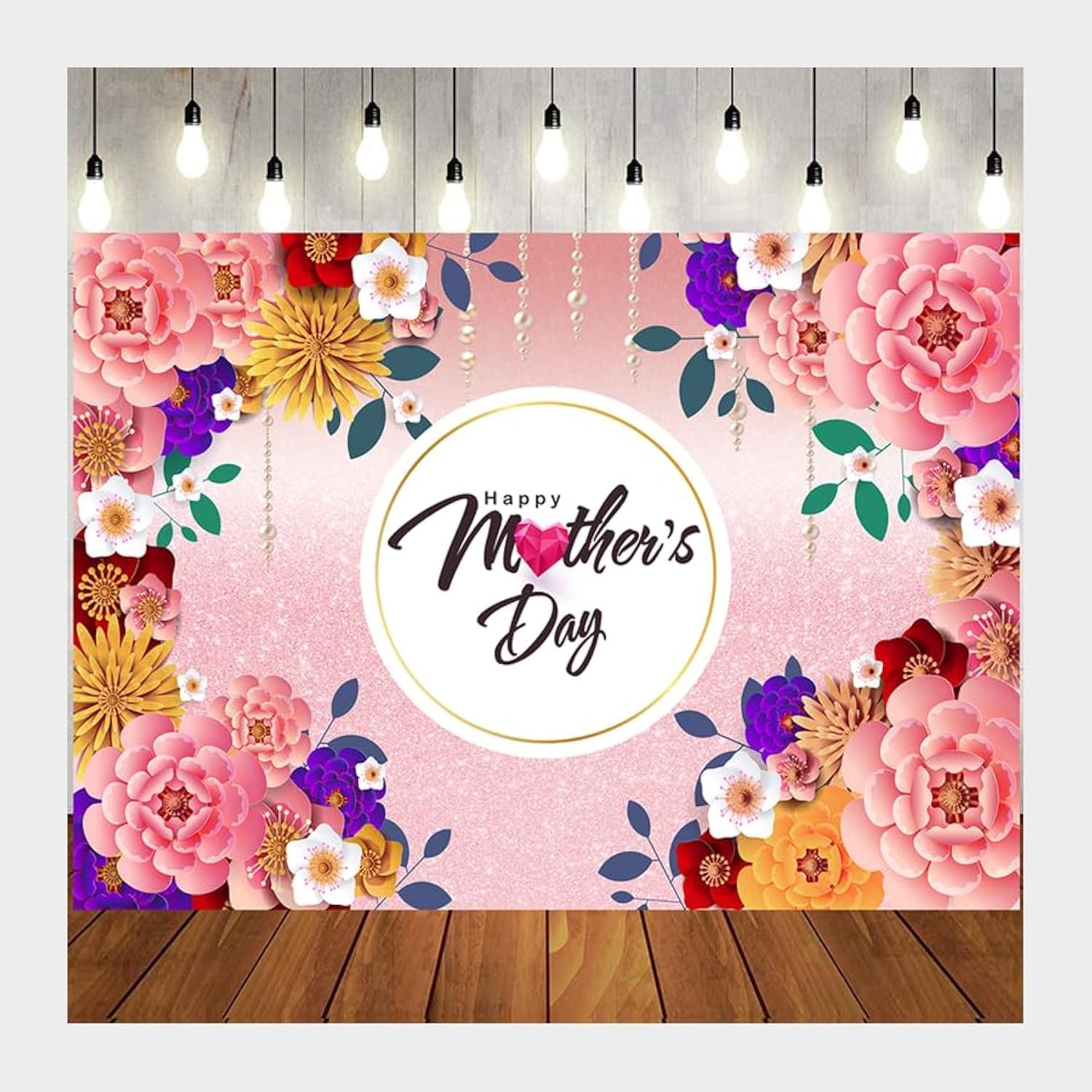 Amazon.com : LTLYH 8x6ft Happy Mother's Day Backdrop Mother's ...