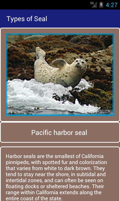 Types of Seal - App on Amazon Appstore