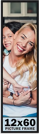 Amazon.com - CountryArtHouse 12x60 Frame Black Modern Picture Frame ...