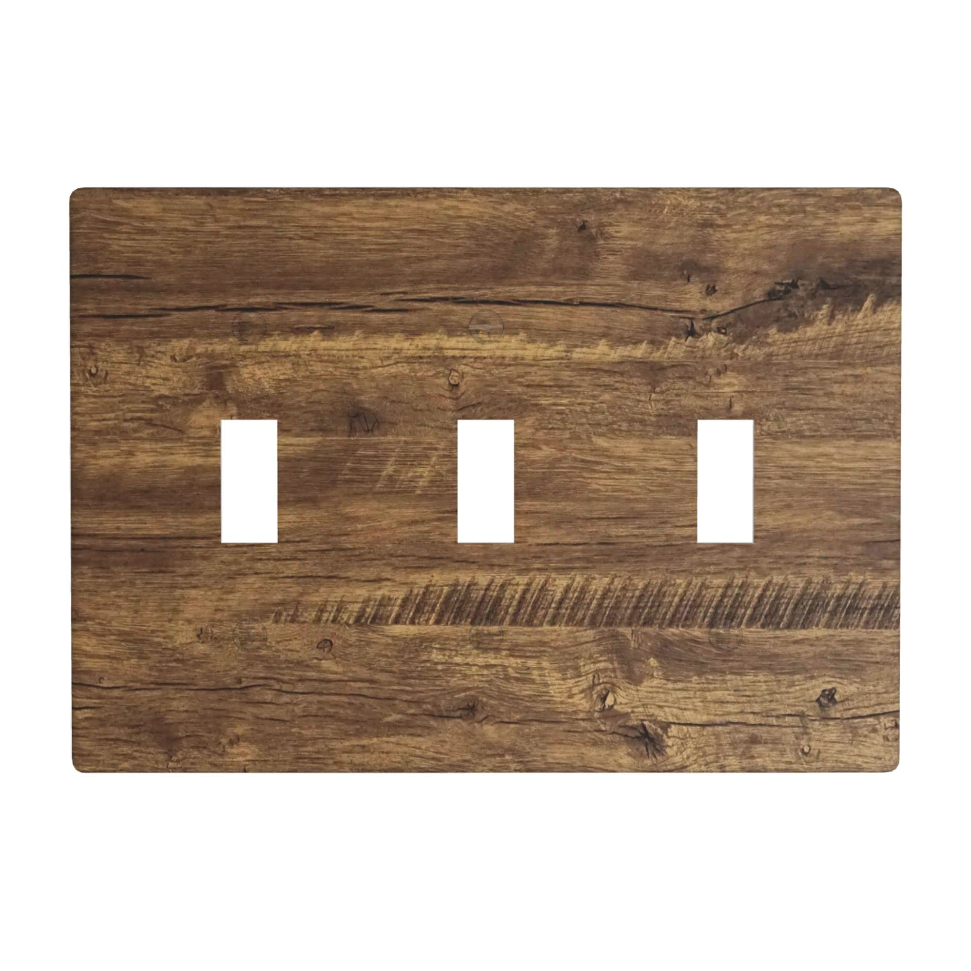 Rustic Farmhouse Triple Light Switch Cover Plate 3 Gang Toggle Switch ...