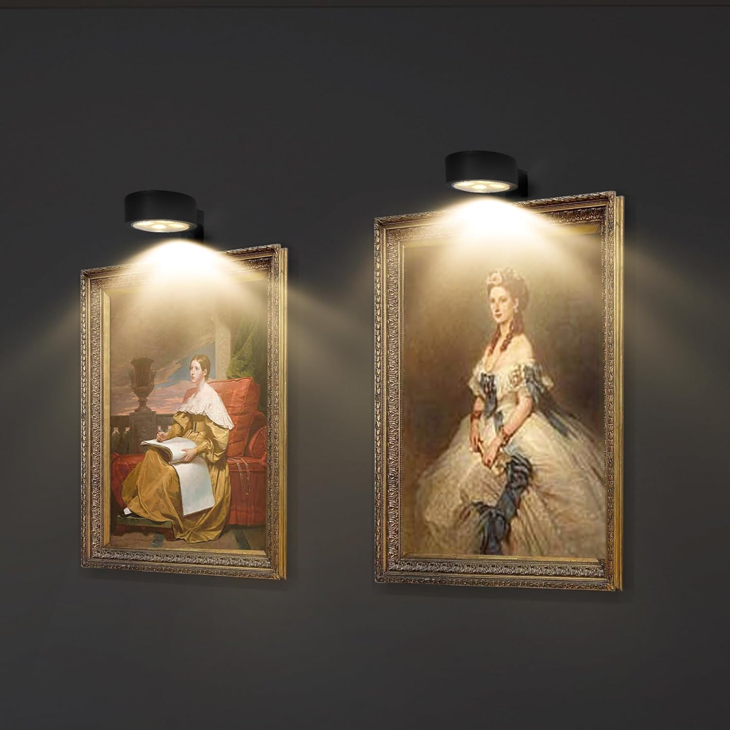 Xuolder 2Pack,Picture Light Wireless Painting Light with Remote 3 ...