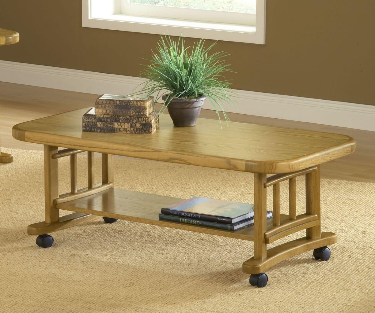 Amazon.com: Hillsdale Covington Rectangle Wood Top Coffee Table in ...