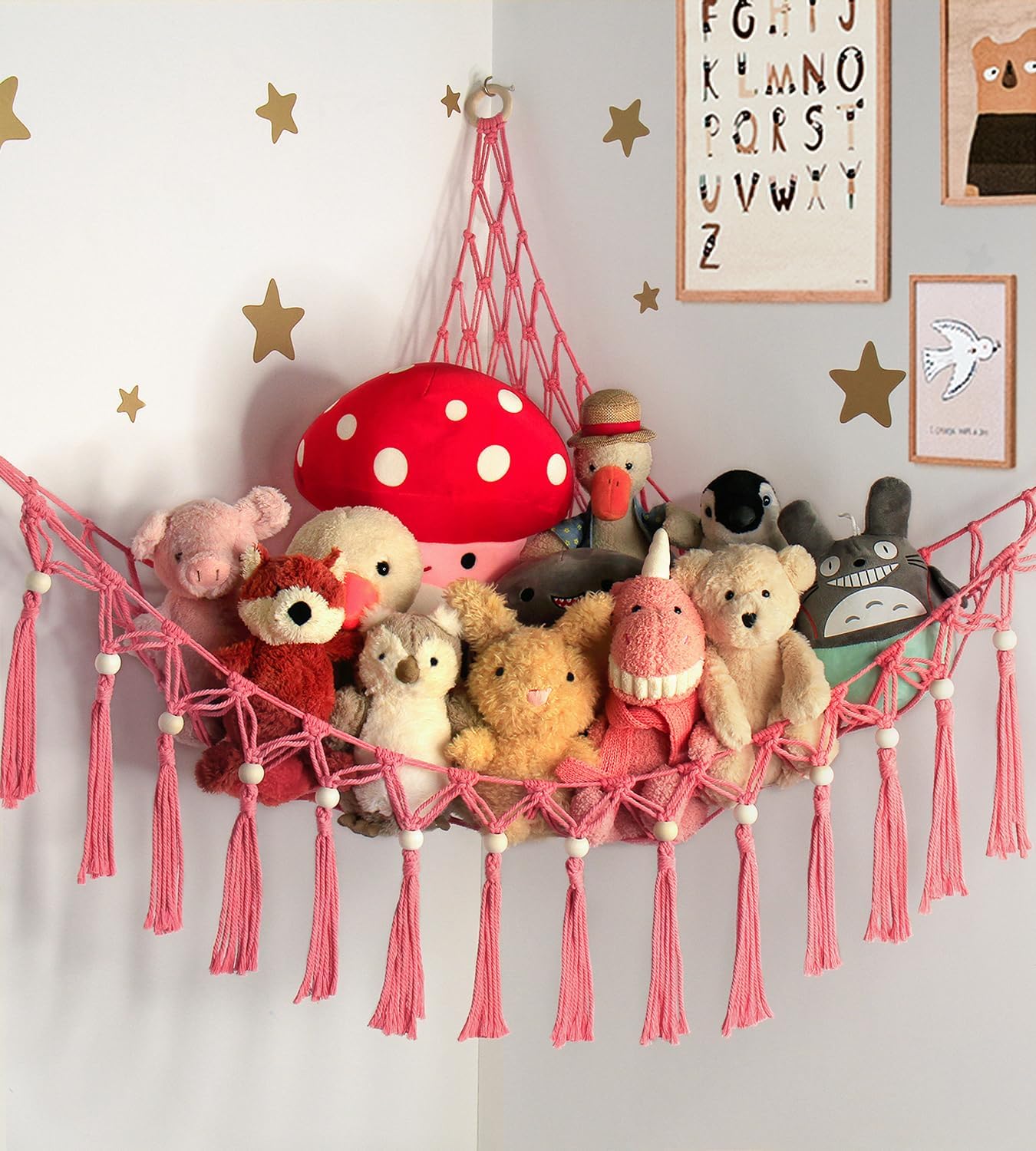 Amazon.com: Stuffed Animal Storage - Stuffed Animal Hammock Corner ...