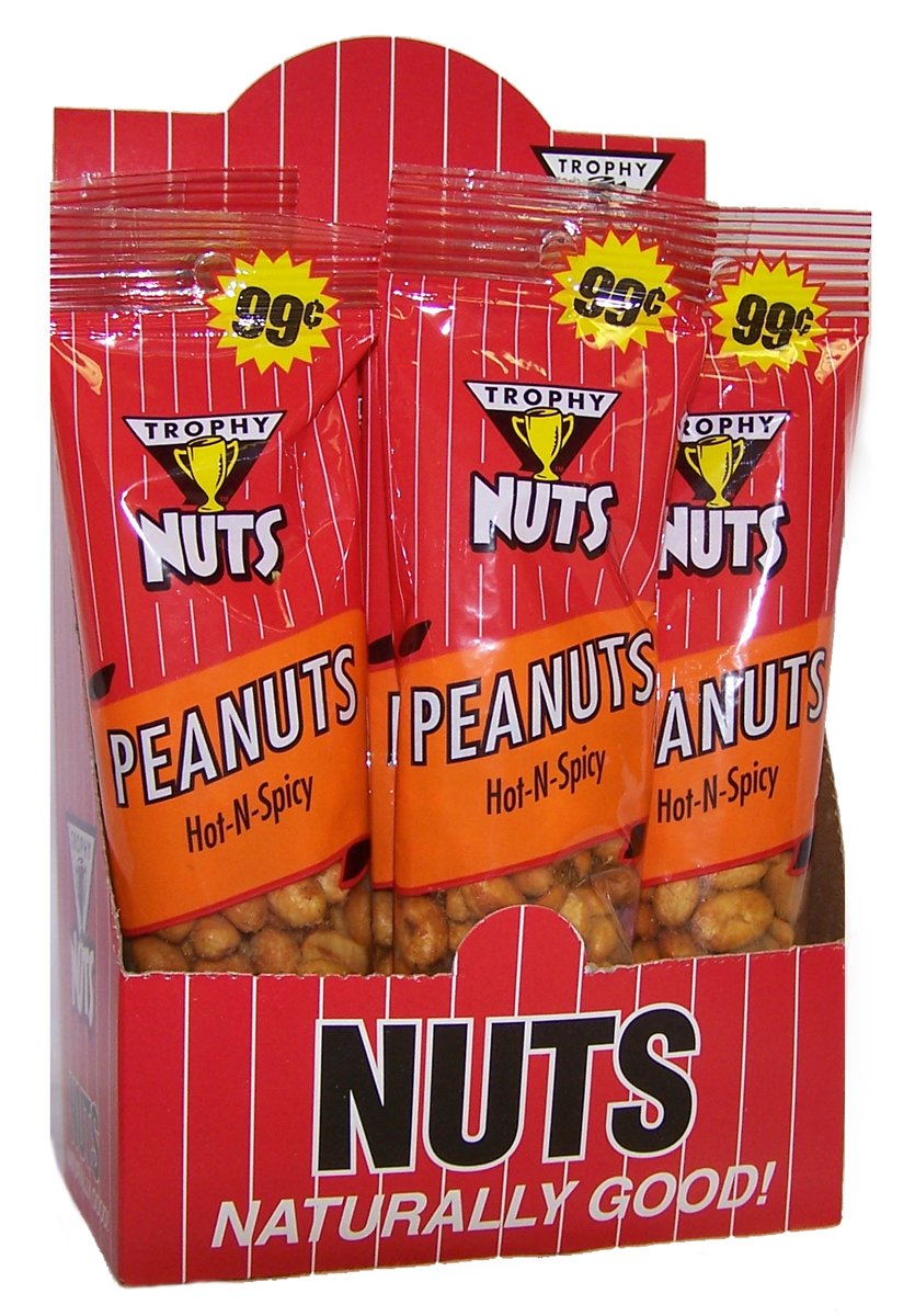 Amazon.com : Trophy Nut Hot & Spicy Peanuts, 2.75-Ounce Tubes (Pack of ...