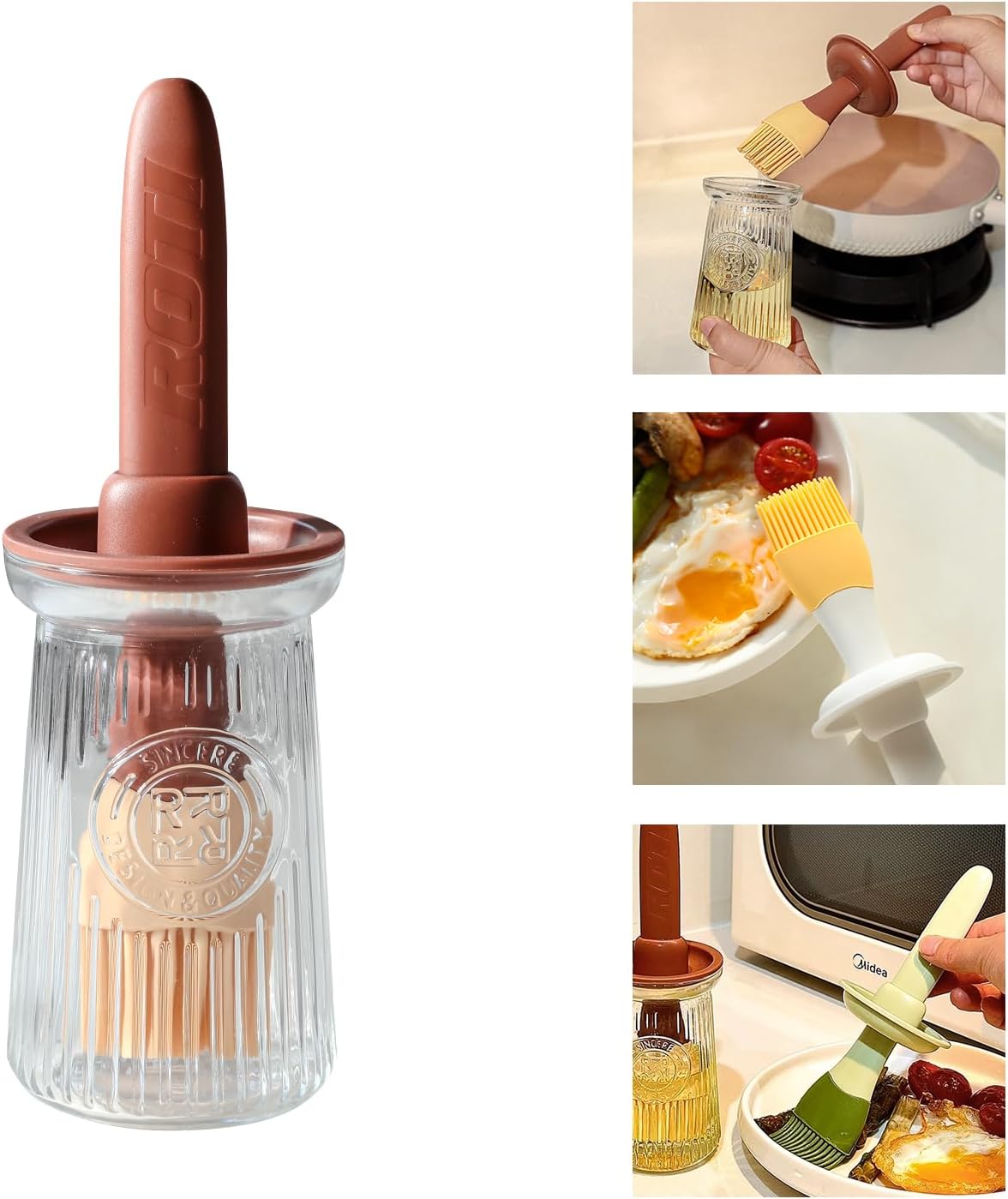 Amazon.com : Stainless Cooking BBQ Grill Oil Brush : Brush For Oil ...