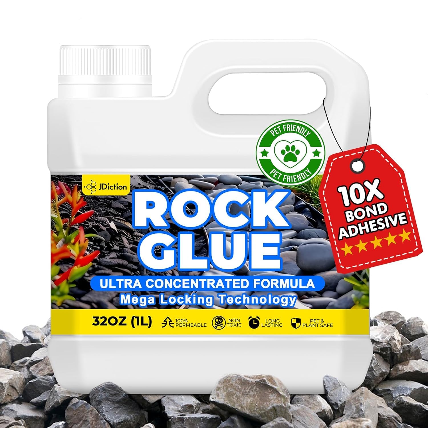 Amazon.com : JDiction Rock Glue for Landscaping - 32OZ Gravel Binder ...