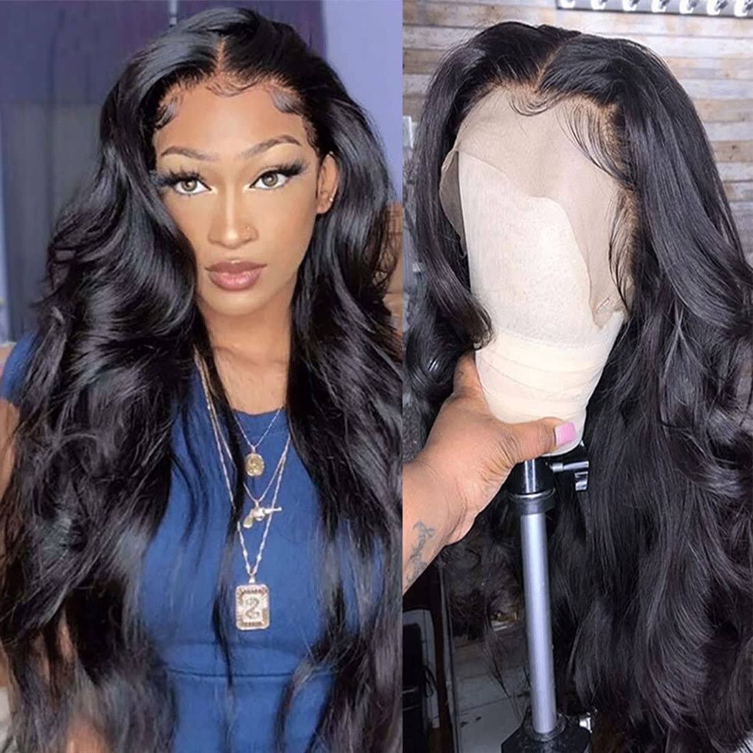 Amazon.com: TRP Body Wave Lace Front Wigs Human Hair 26 Inch, 13x4 HD ...