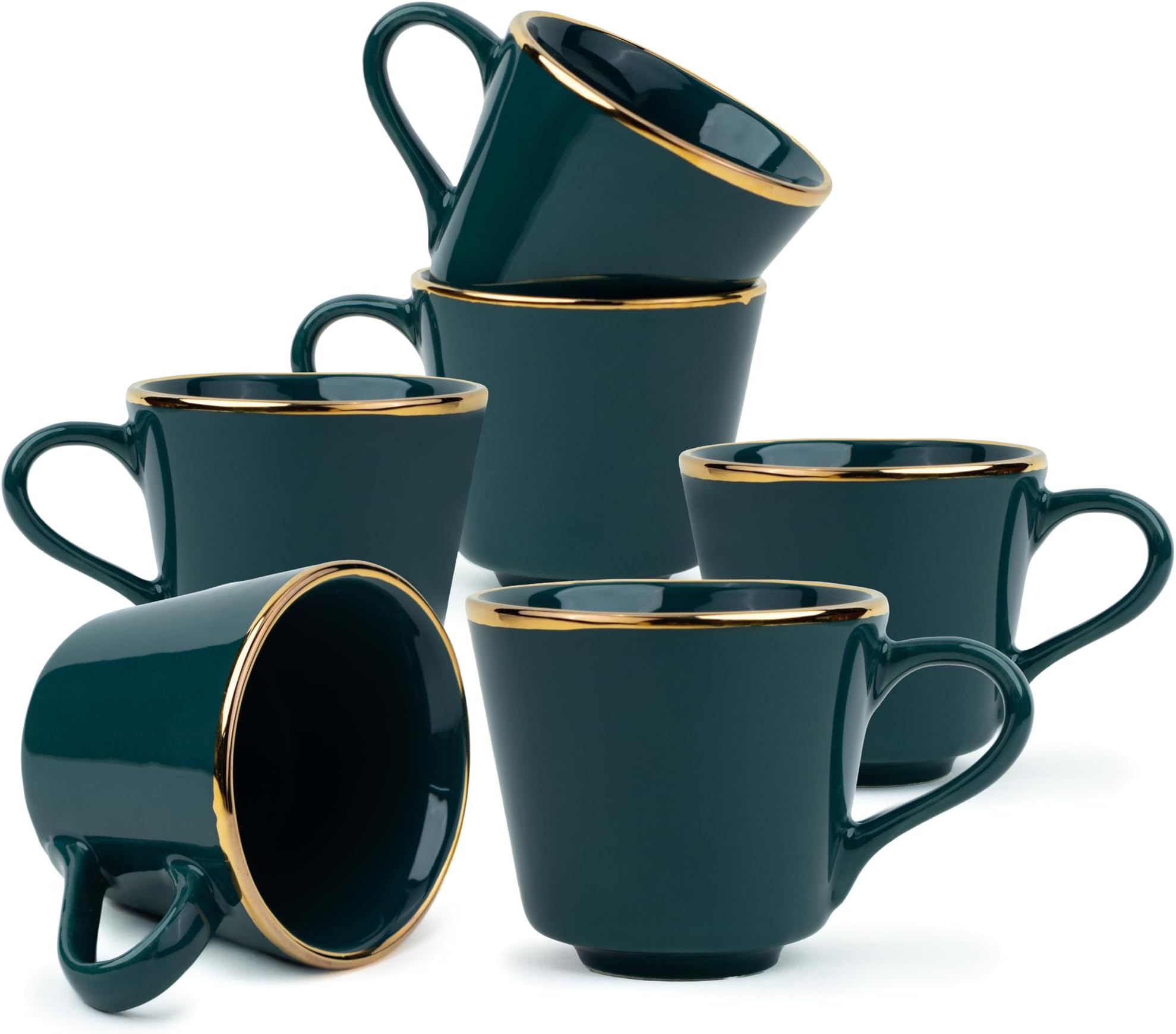 Buy ExclusiveLane Ceramic Coffee Mugs Set of 6 | 'Crimson Lava Dome ...
