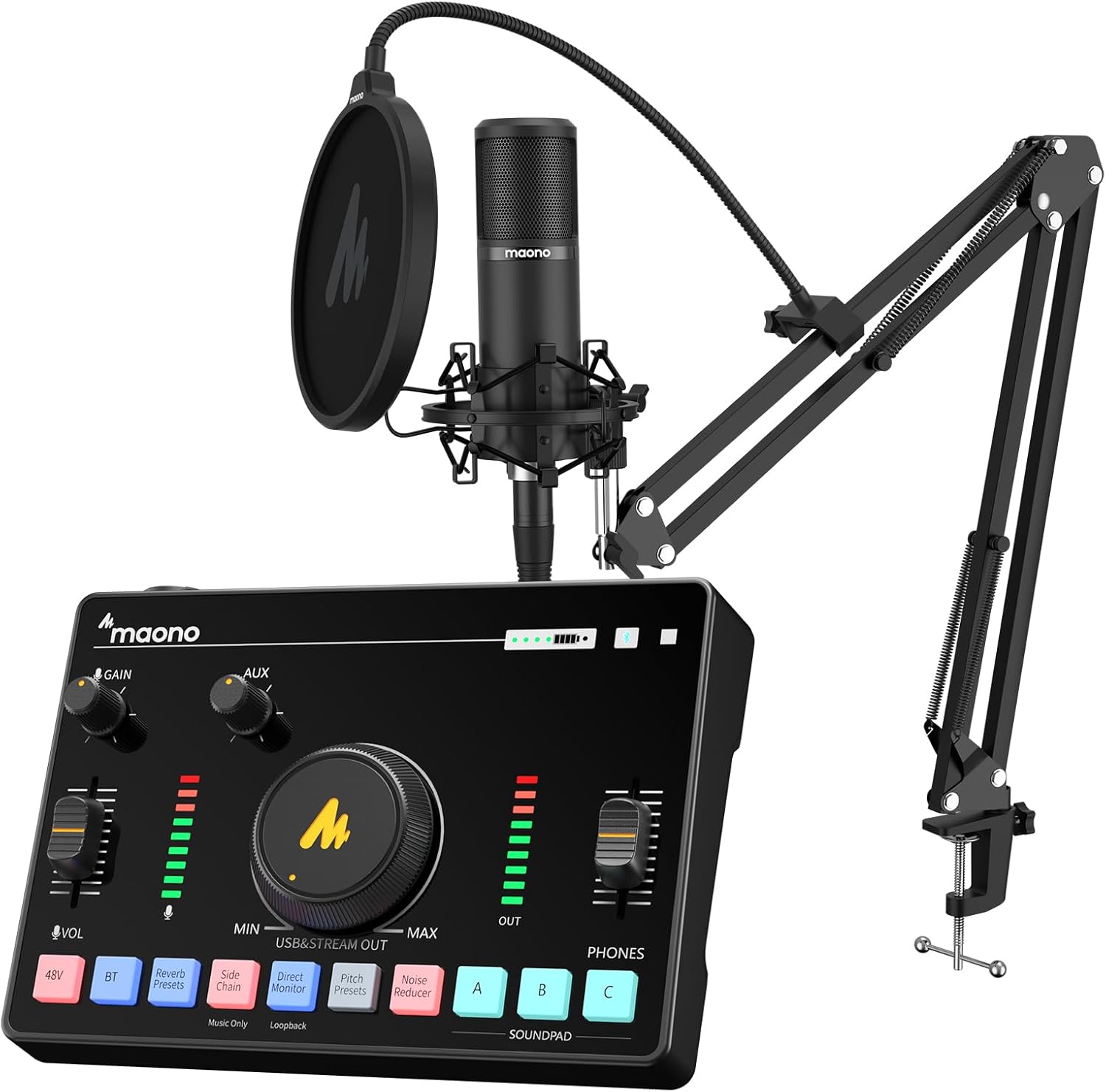 Amazon.com: MAONO Streaming Audio Mixer AMC2 NEO,XLR Condenser ...