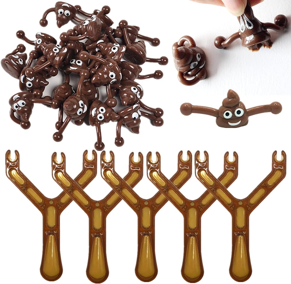 Aisszhao Poo Slingshot Toy Set for Kids Adults, 5 15 Mochi Squishy Toys ...