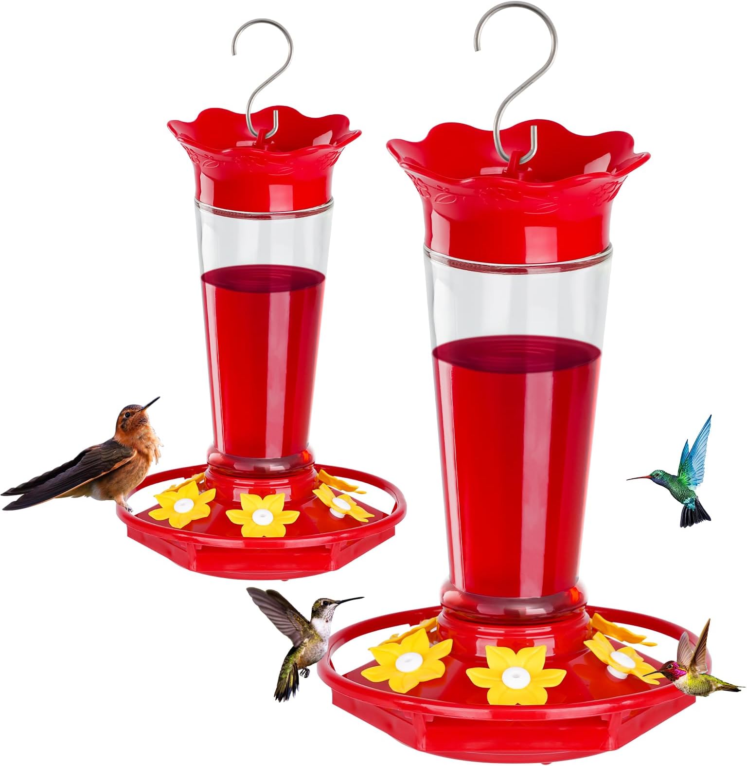 Amazon.com : First Nature 32 oz. Fluted Bee-Proof Hummingbird Feeder ...