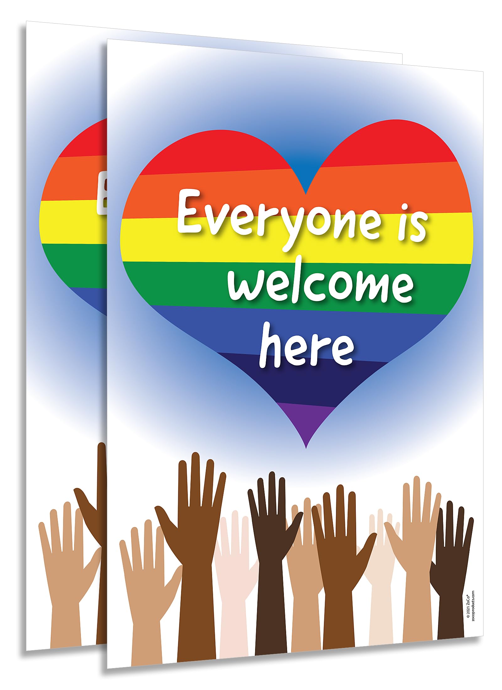 Zoco Everyone Is Welcome Here Posters 2 Pack 12 X | Desertcart OMAN