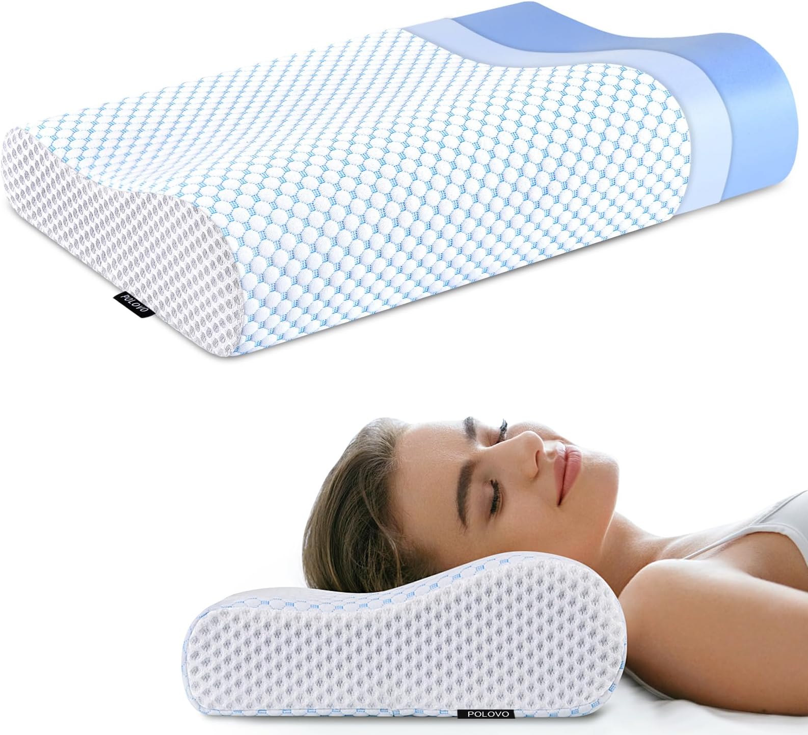 Amazon.com: Memory Foam Pillows Neck Pillow Bed Pillow for Sleeping ...