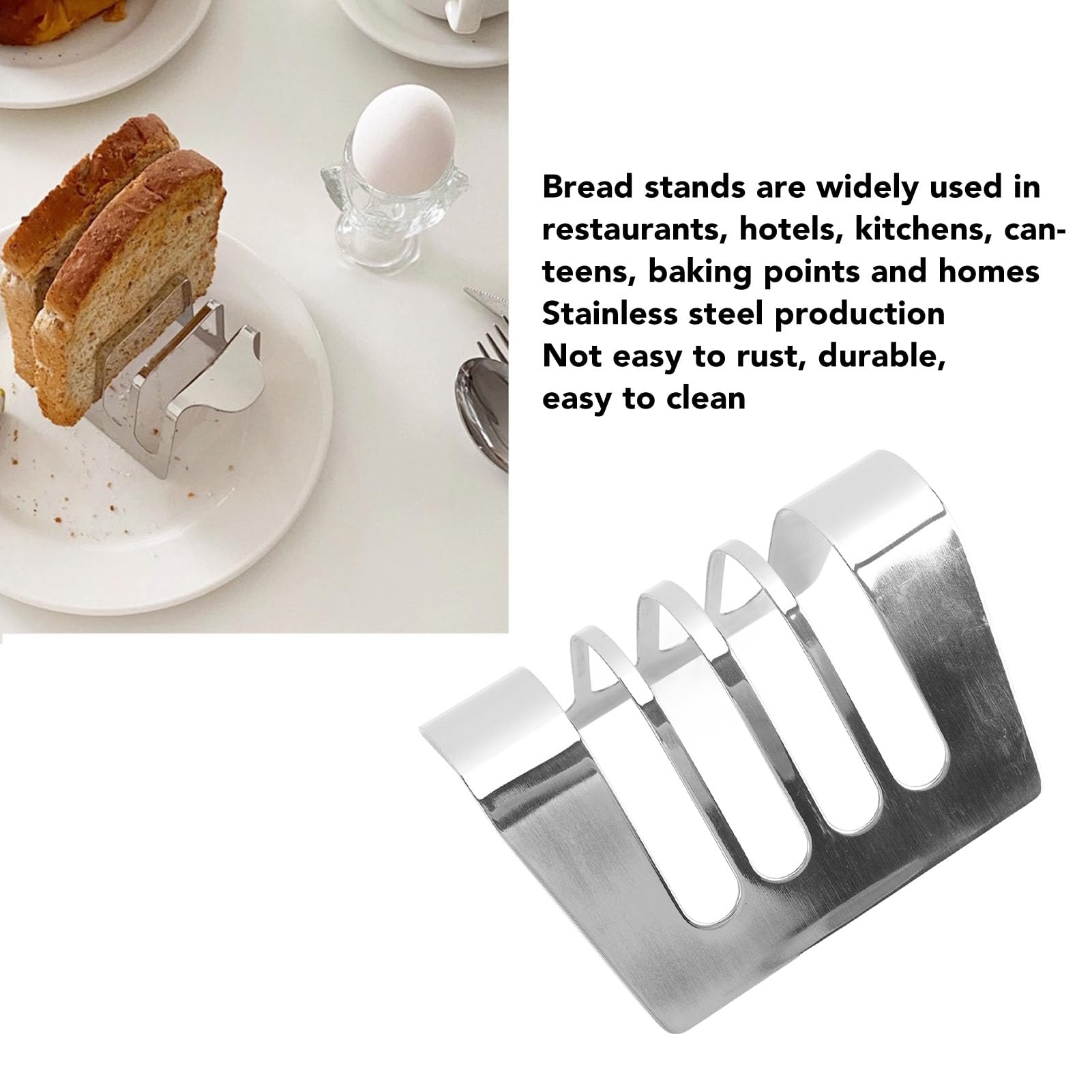 Vintage Style Toast Holder Easy Clean Stainless Steel Toast Rack ...