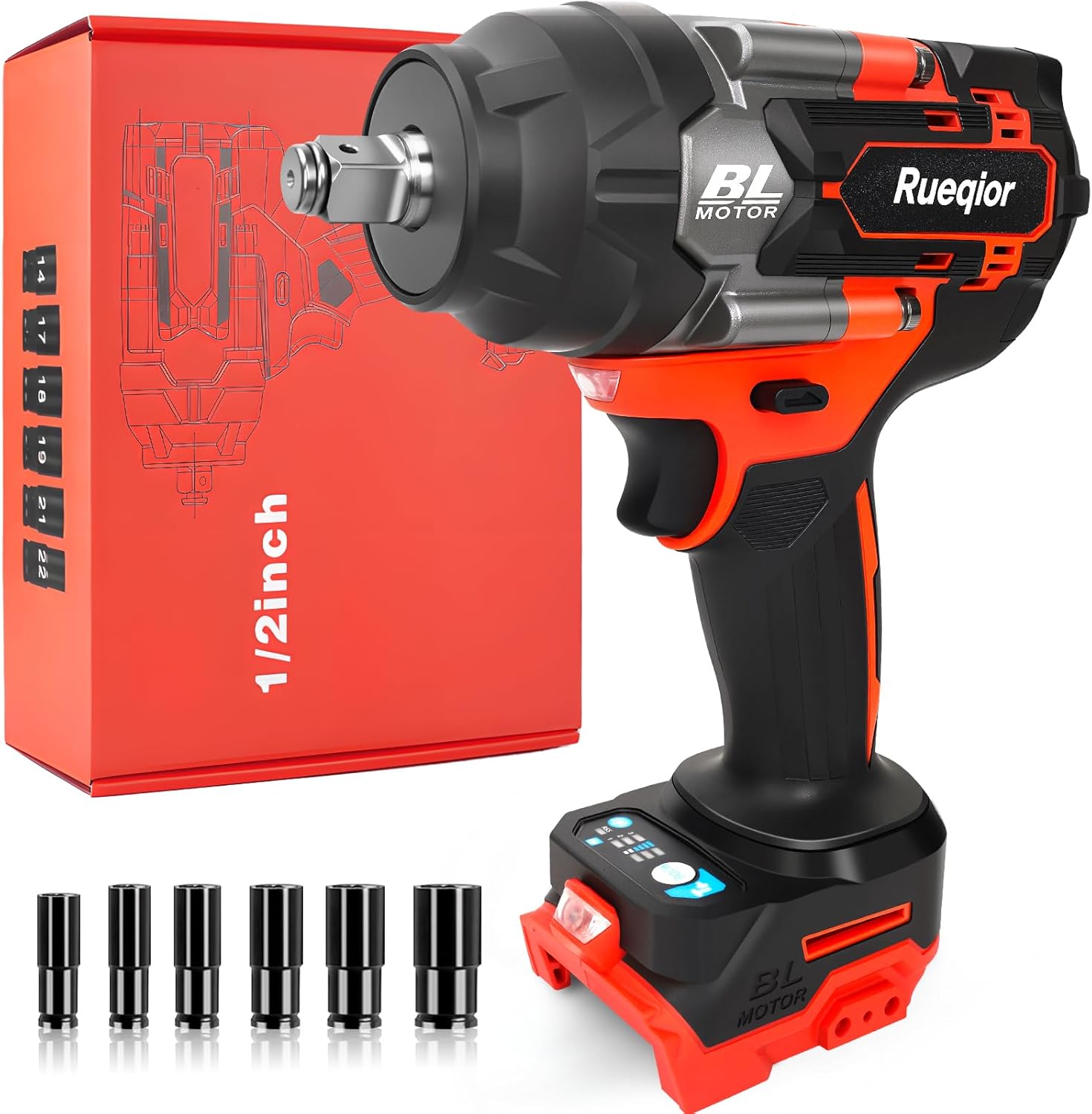 Cordless Impact Wrench 1/2 inch for Milwaukee 18V Battery,740Ft-lbs ...