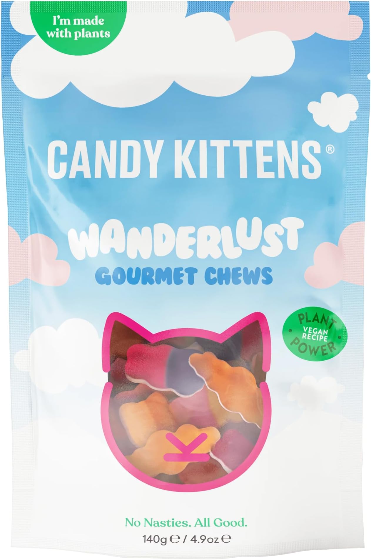 Amazon.com : Candy Kittens Vegan Candy WANDERLUST 140g, Vegan Gummies ...