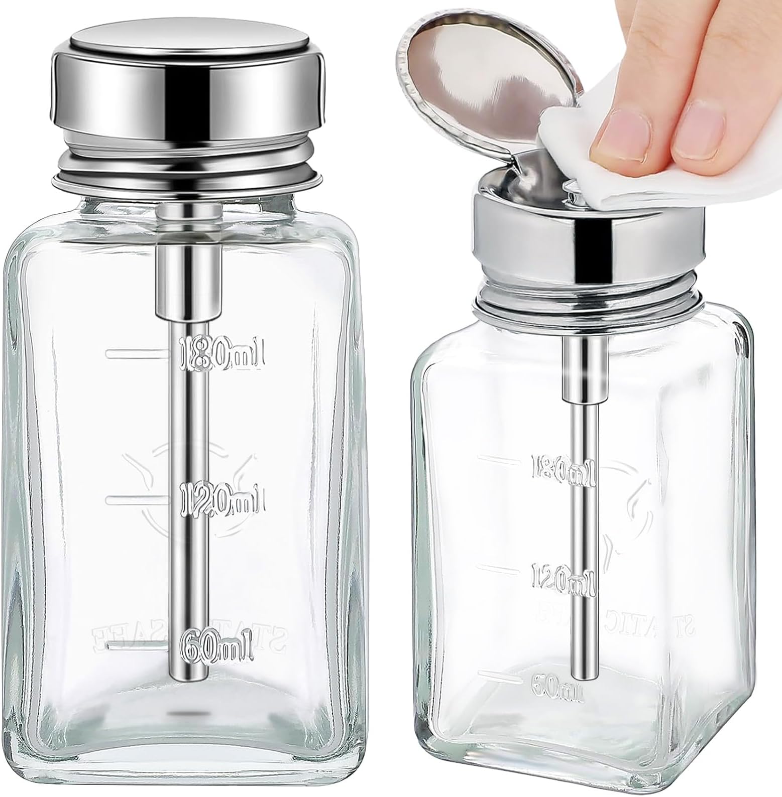 Amazon.com: Noverlife 2PCS 6Oz / 180ml Clear Pump Dispenser Bottle ...
