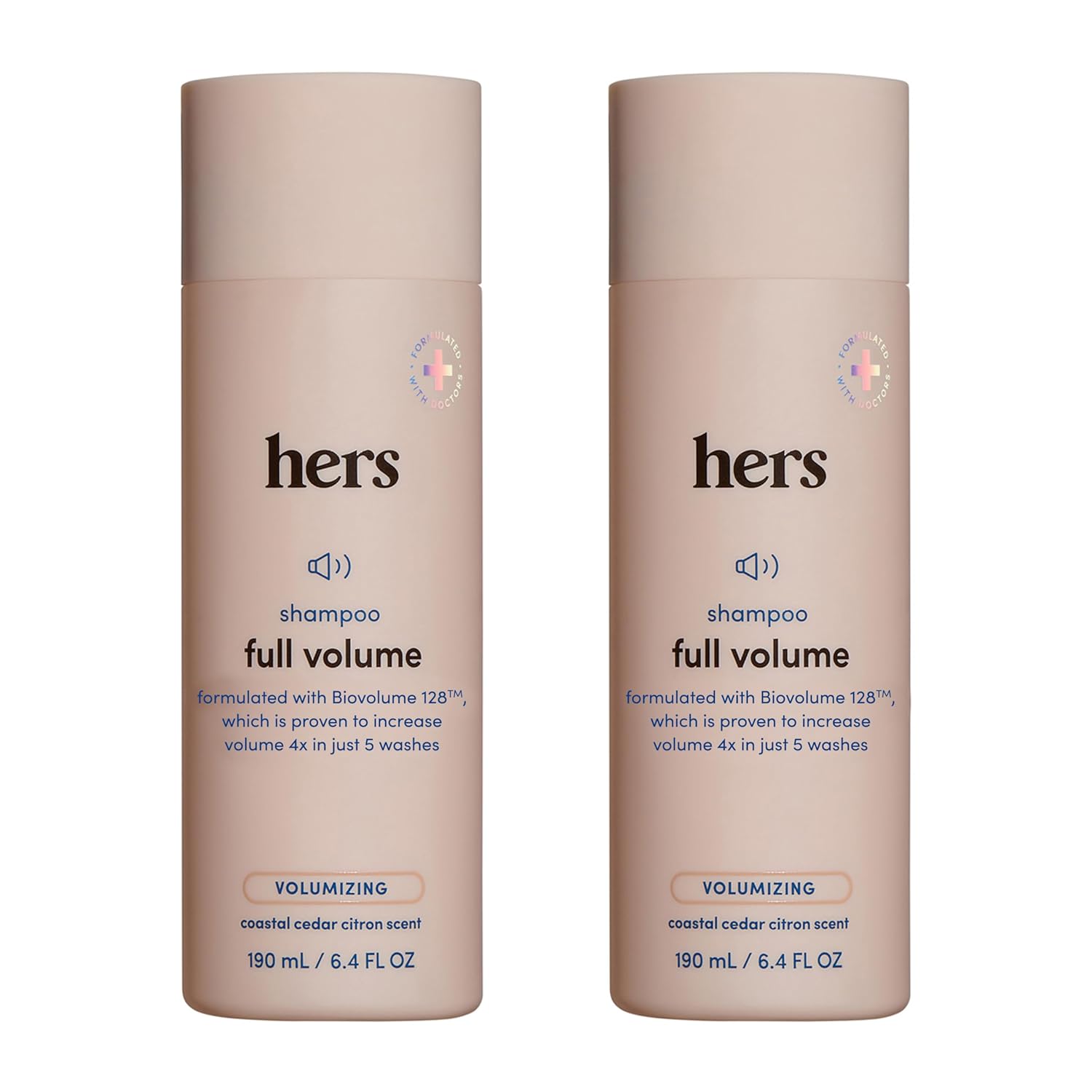 Amazon.com : hers Full Volume Shampoo, 2 Pack - Volumizing Shampoo for ...
