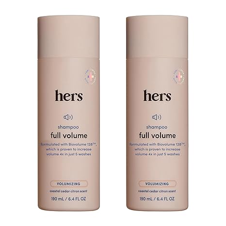 Amazon.com : hers Full Volume Shampoo, 2 Pack - Volumizing Shampoo for ...