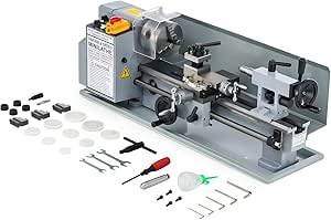 CREWORKS Draaibank 550W Mini draaibank 180x350 mm, Metalen en hout ...