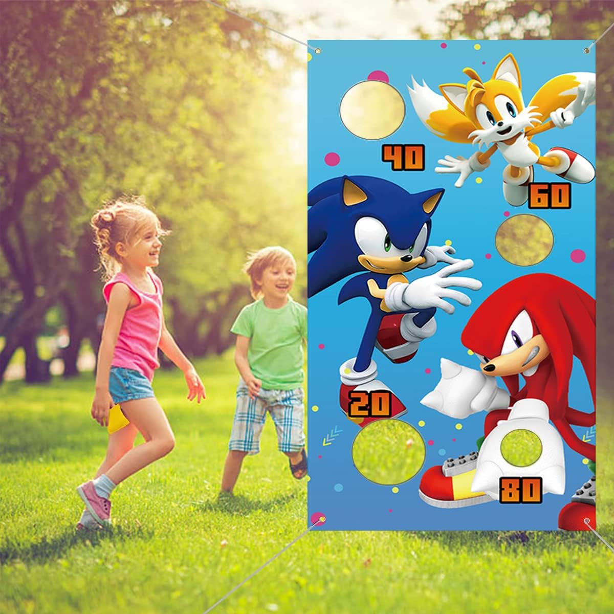 Sonic Throwing Game, Throwing Game Banner with 3 Bean Bags, Carnival ...
