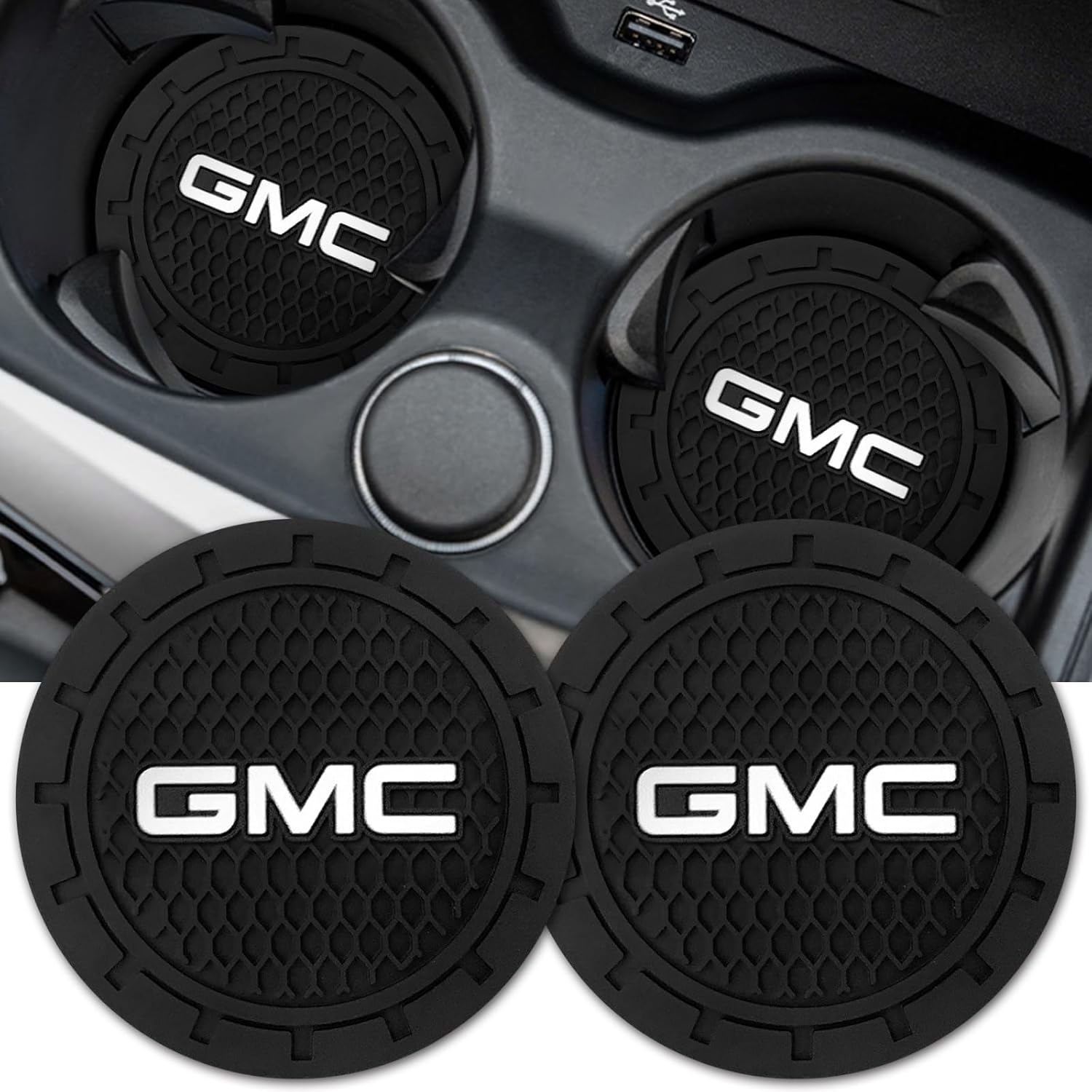 Amazon.com: Car Cup Holder Coaster for GMC Recessed Silicone Non-Slip ...
