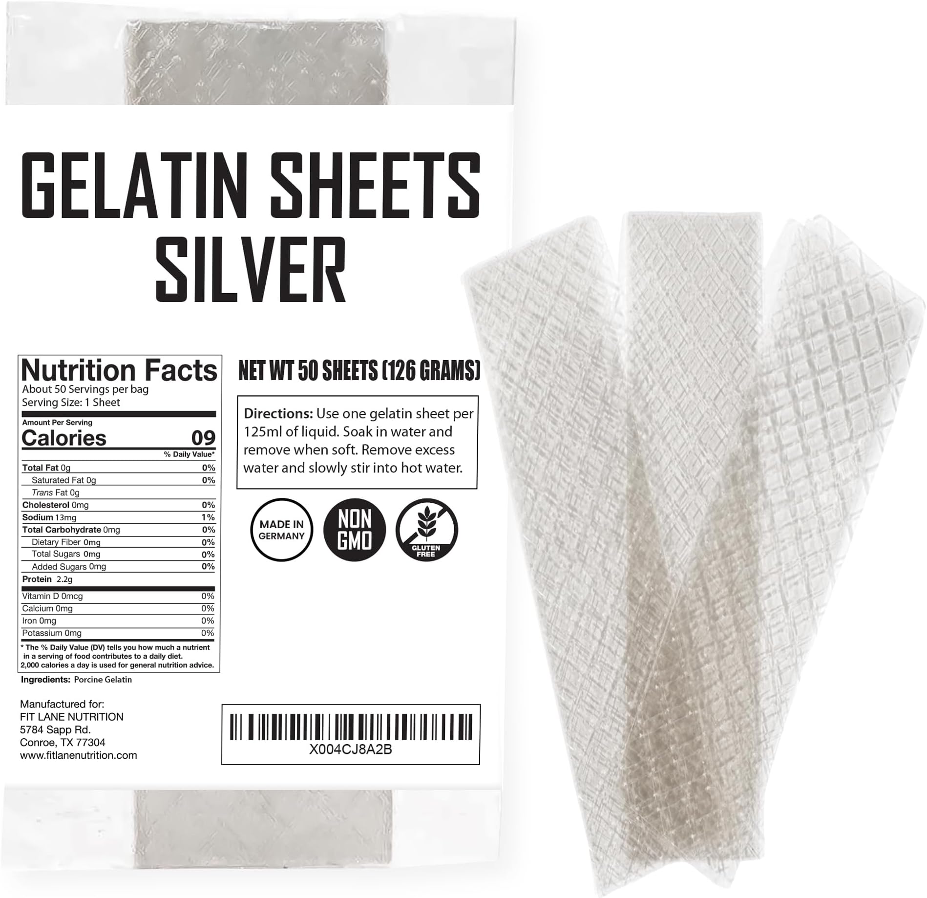 Amazon.com : PerfectaGel Gold Gelatin Sheets (200 Bloom) - 20 Sheets ...