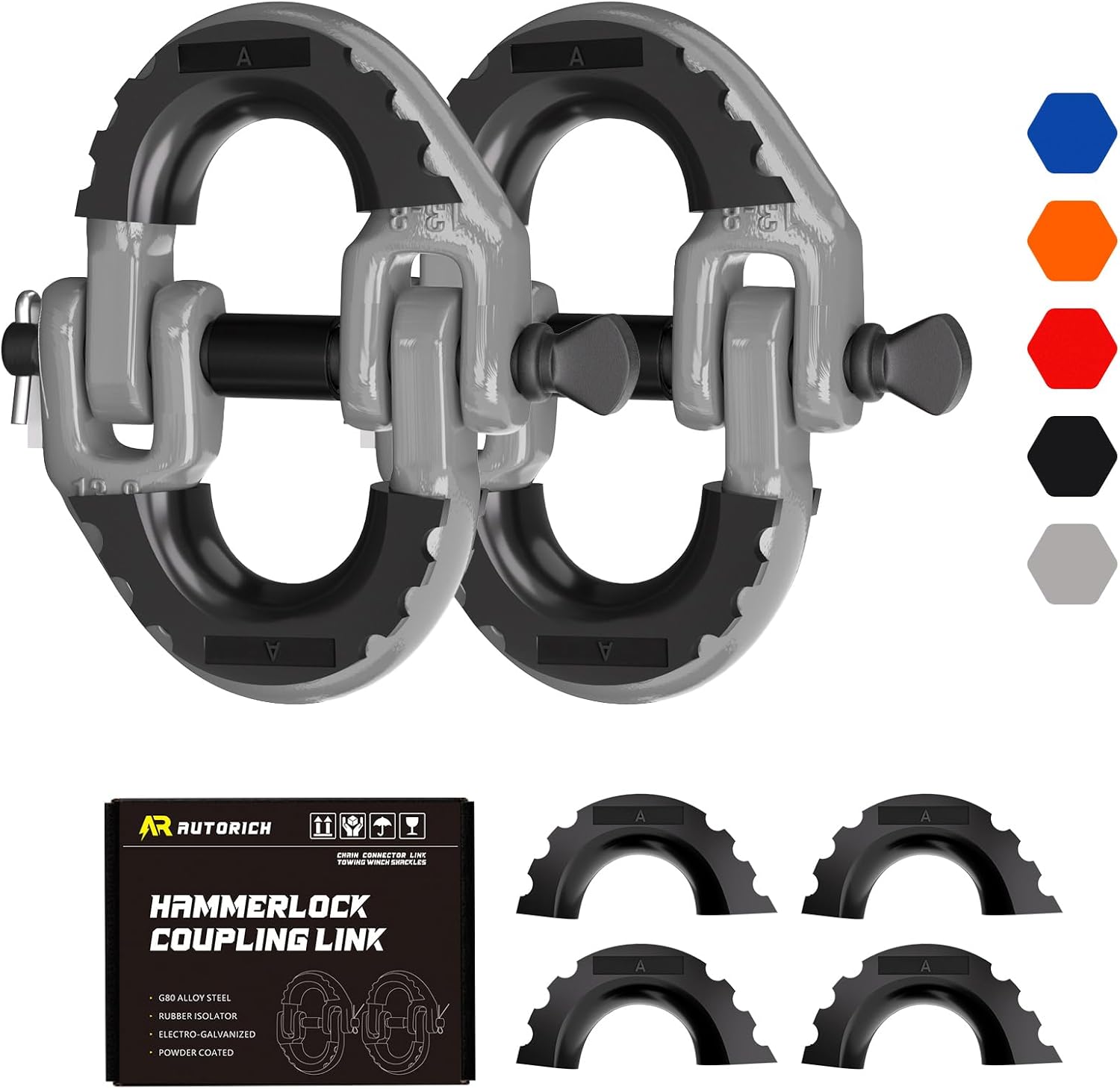 Amazon.com: AUTORICH Safety Chain Connector Link, 1/2IN Tow Hitch ...