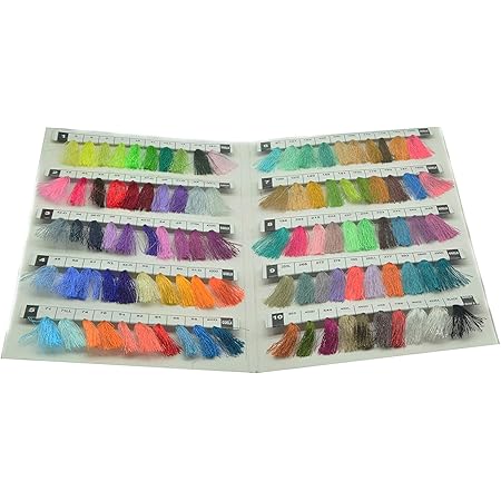 Silk Thread Neelam Shade Card, 1 PC (Embroidery Yarn) - 480 Color ...
