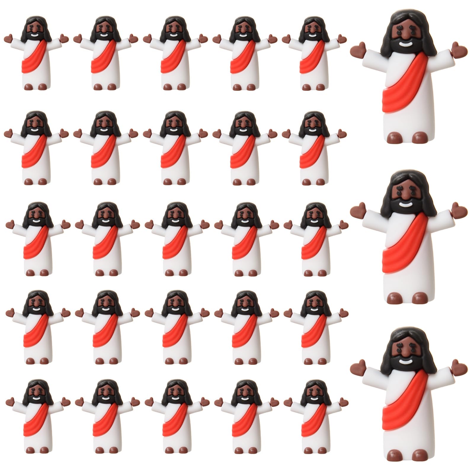 Amazon.com: ARCHCRTC 30 Pcs Little Black Jesus Figurine Miniature Jesus ...