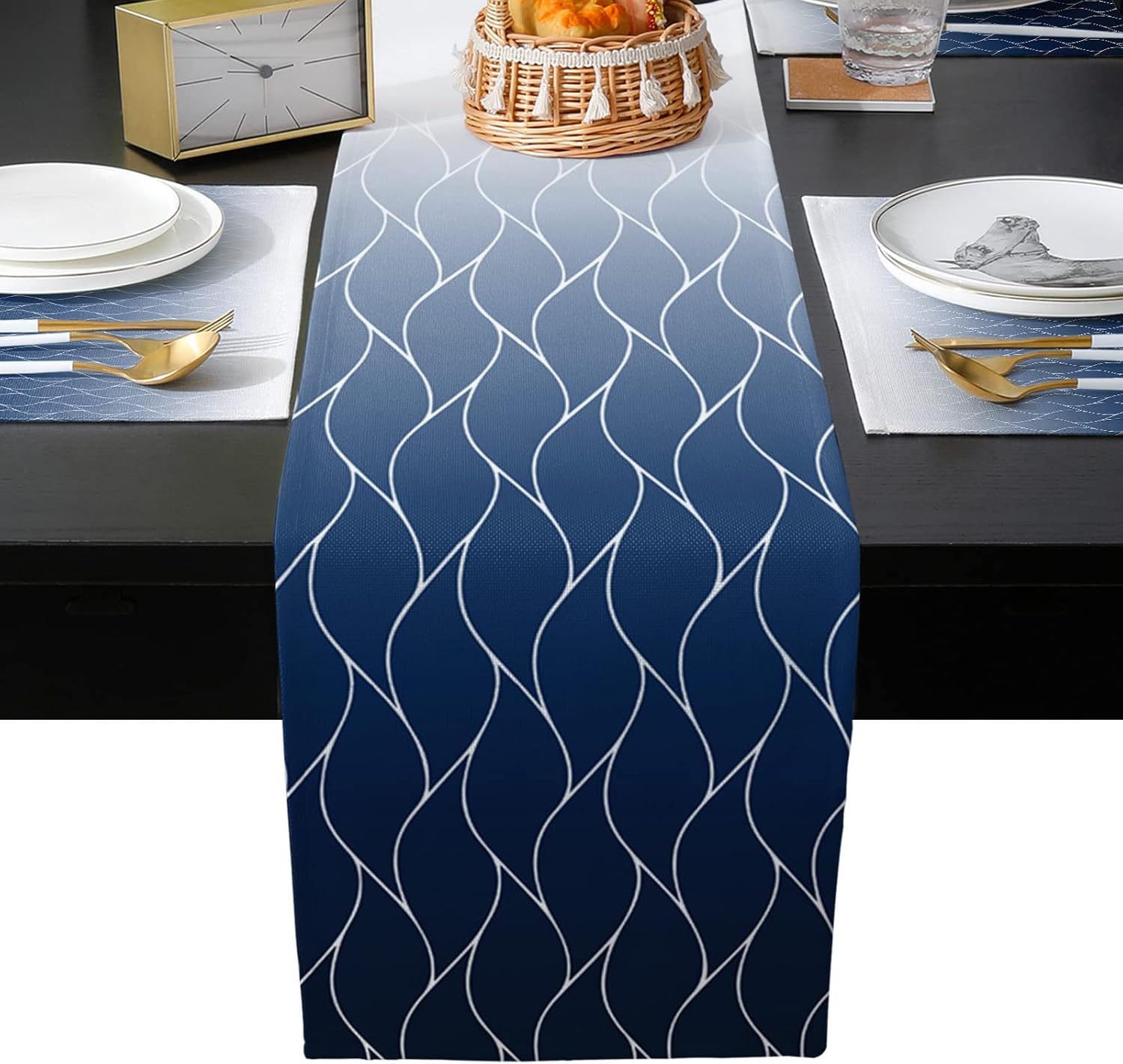 Amazon.com: LBDEKOR Burlap Table Runner and Placemats Set of 6, Ombre ...