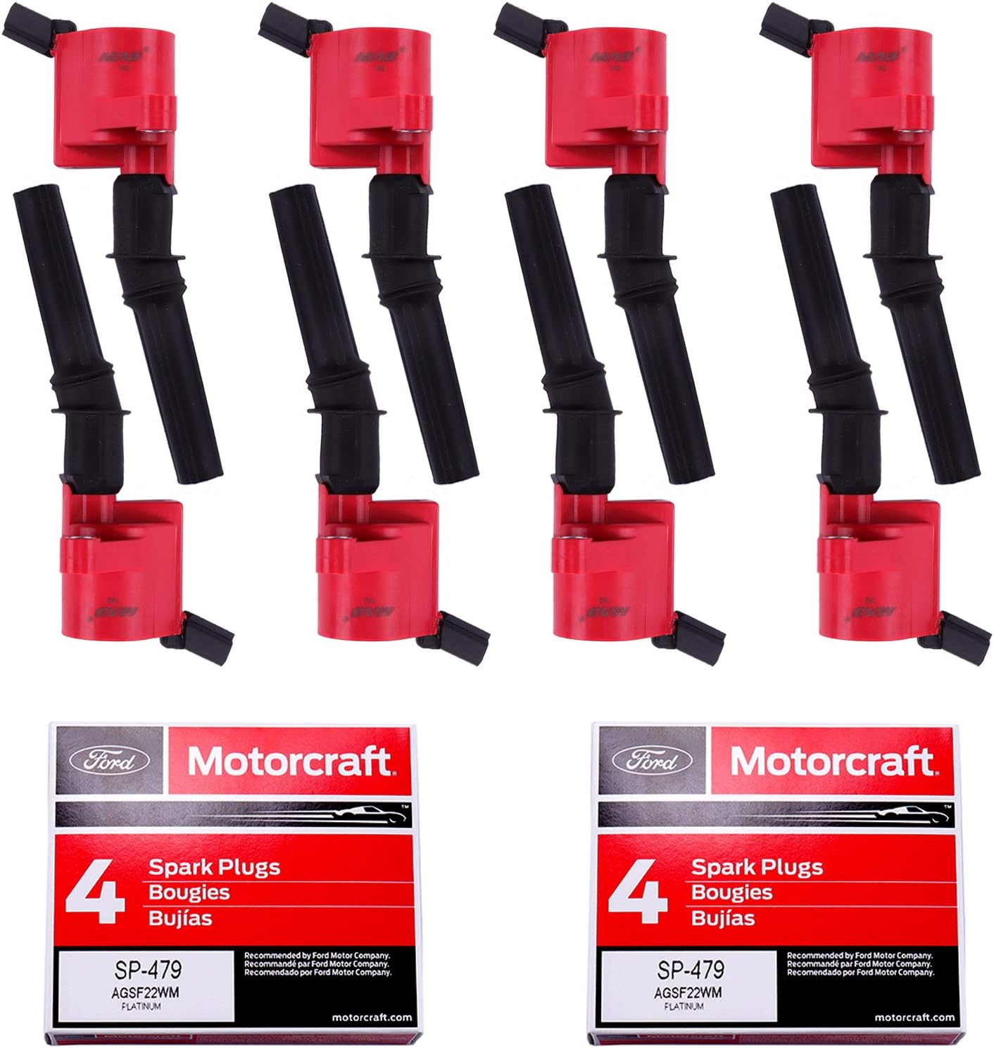 Amazon.com: MAS Set of 8 Ignition Coil Pack DG508 & 8pcs Motorcraft ...
