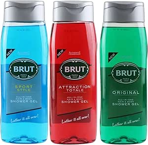 Brut Shower Gel Set | All-in-One Hair & Body Wash | Sport Style ...