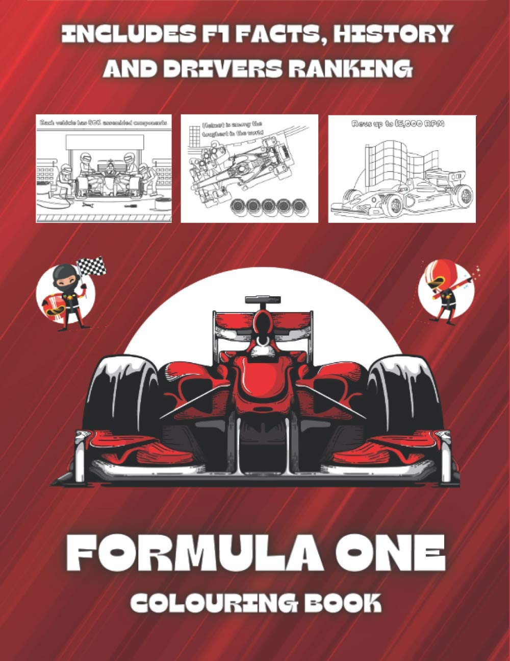 Buy Formula One Colouring Book: Motorsport Coloring Pages for Kids and ...