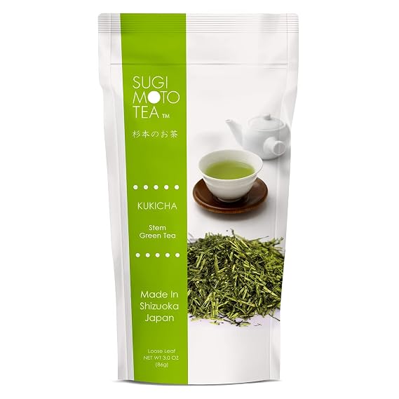Amazon.com: SUGIMOTO TEA Japanese Kukicha Stem Green Tea Loose Leaf 3.0 ...